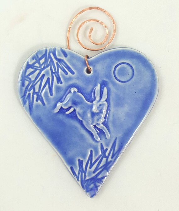 Wall heart ceramic heart ornament ceramic hearts wall | Etsy