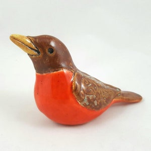 Robin Bird Ceramic Sculpture, Ceramic Birds, Robin Bird Figurine ...