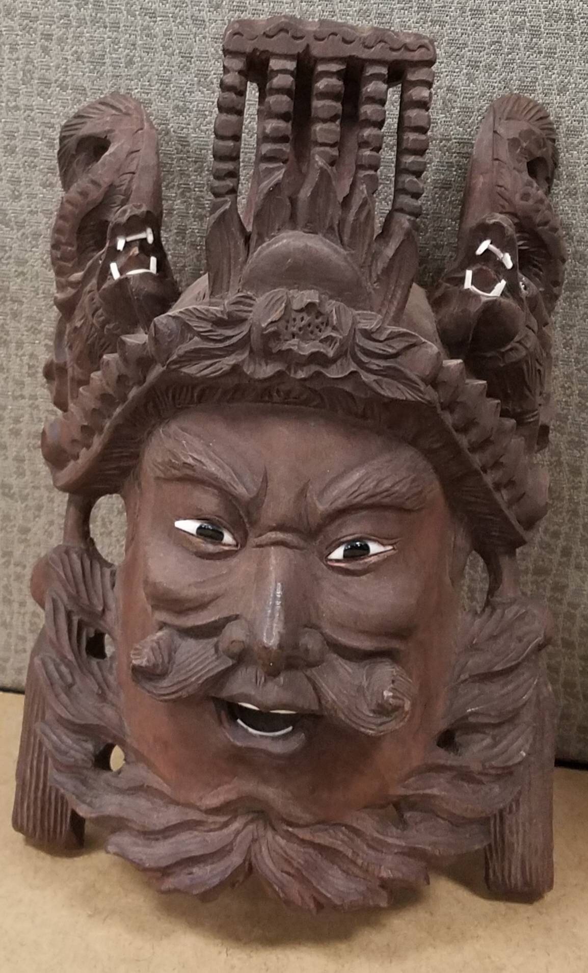 Hand Carved Chinese Dragon Emperor Wood Maskfree US SHIPPING | Etsy