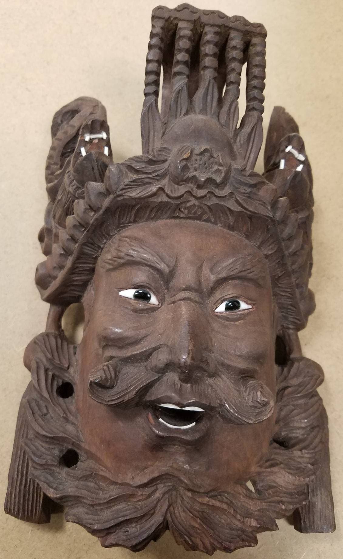 Hand Carved Chinese Dragon Emperor Wood Maskfree US SHIPPING | Etsy