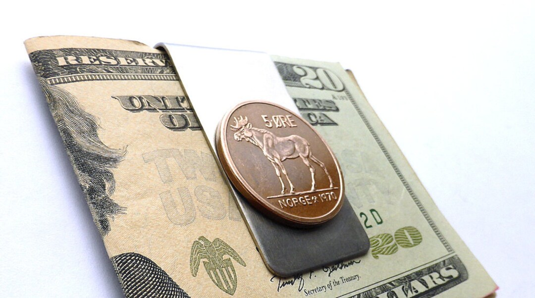 Norwegian Money Clip, Moose, Elk, Deer, Men's Gift, Men's Accessory ...