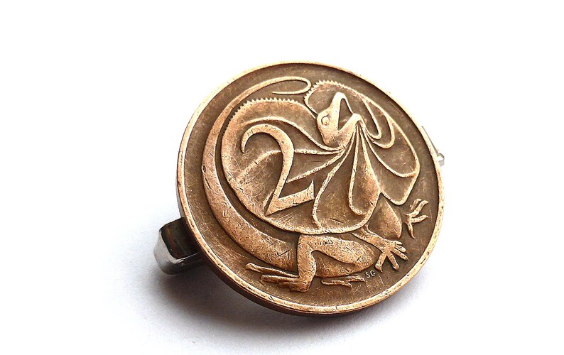 Australian Brooch Lizards Reptiles Coin Pin Animal - Etsy