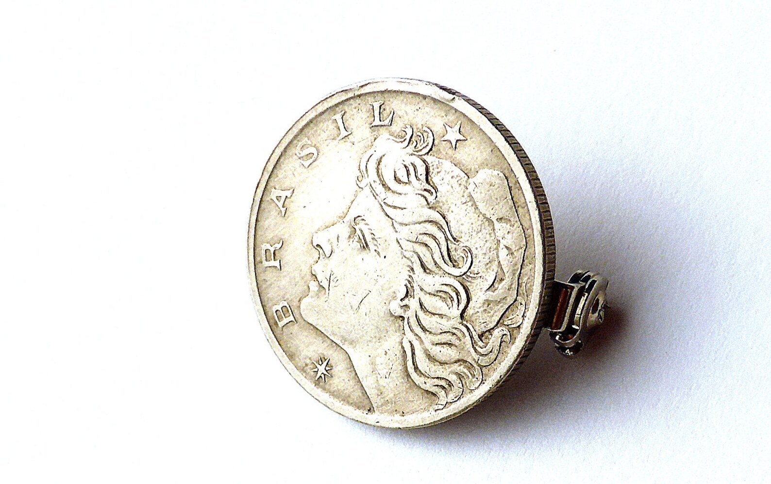 Brazilian coin brooch Coin pin Coin jewelry Women's | Etsy