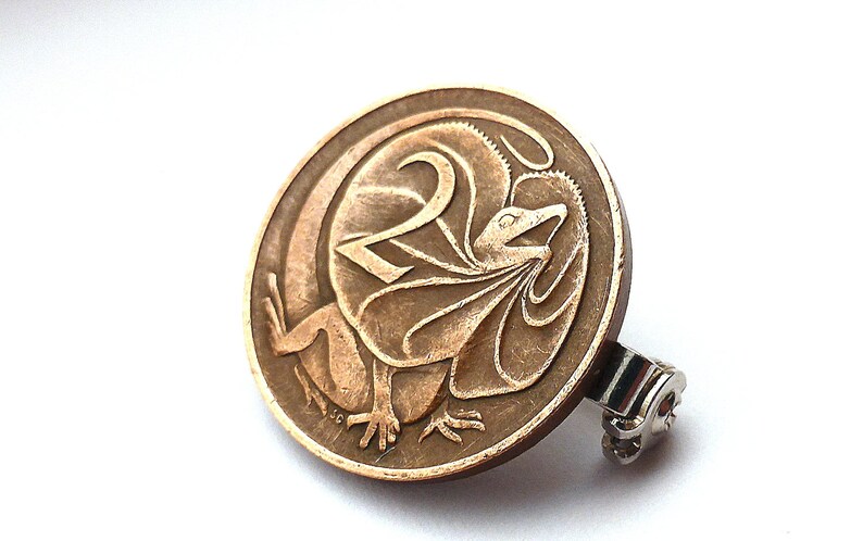 Australian Brooch Lizards Reptiles Coin Pin Animal - Etsy