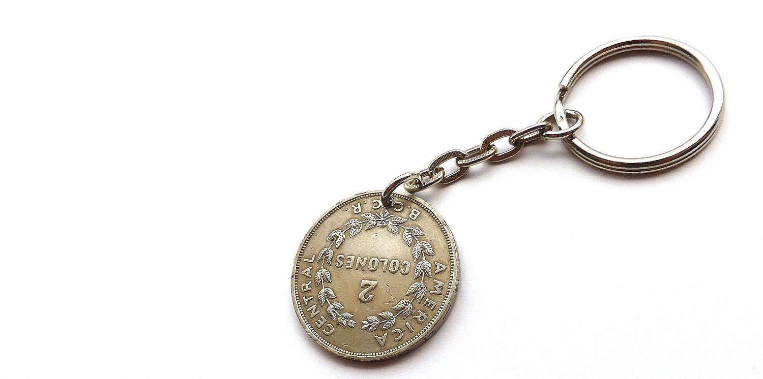 Costa Rican Keychain 1968 Men's Gift Gift for Him | Etsy