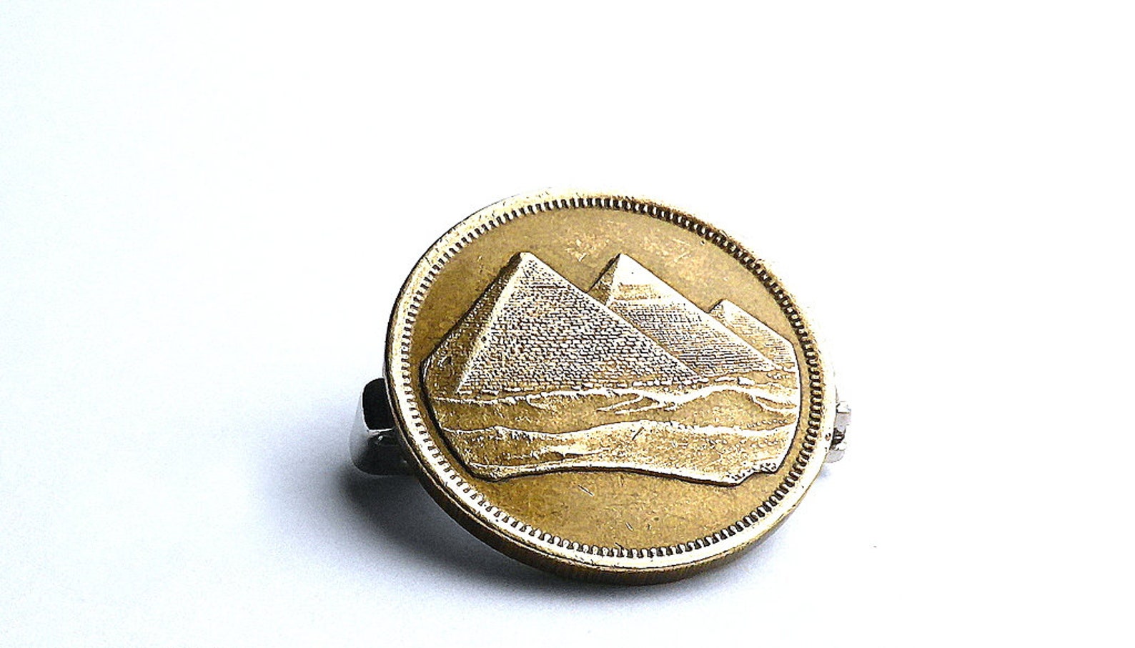Egyptian Coin Brooch Pyramids Coin Jewelry Pyramid Jewelry | Etsy