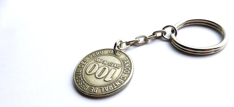 Peru Keychain Men's Accessory Men's Gifts Coin - Etsy