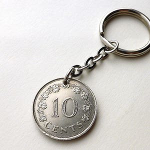 Malta, Coin Keychain, 1972, Nautical Keychain, Ships, Sailing, Men's ...