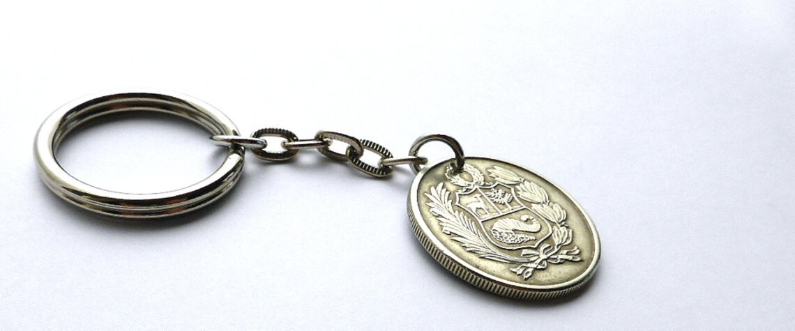 Peru Keychain Men's Accessory Men's Gifts Coin - Etsy