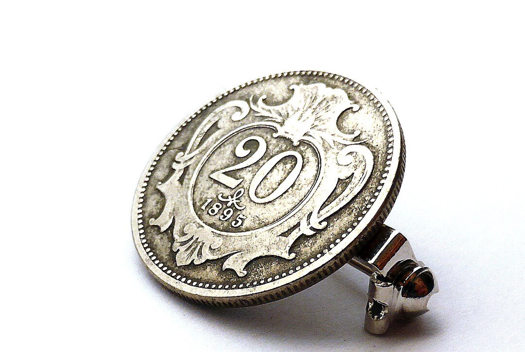 Austriaco Broche de monedas antiguas Alfiler antiguo 1895 - Etsy España