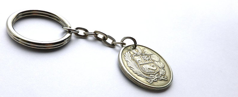 Peru Keychain Men's Accessory Men's Gifts Coin - Etsy