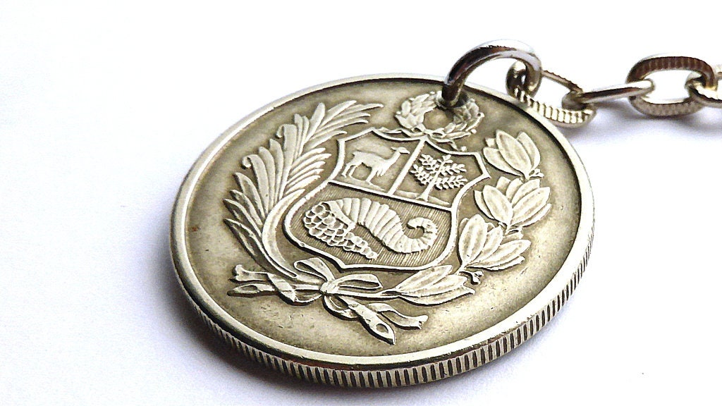 Peru Keychain Men's Accessory Men's Gifts Coin | Etsy
