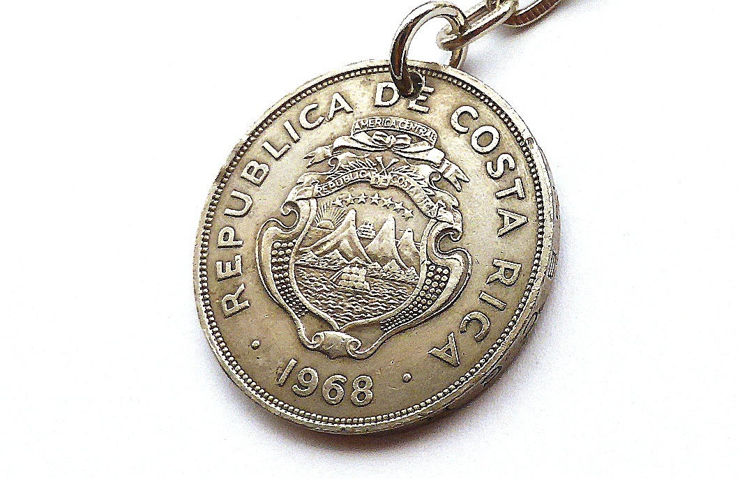 Costa Rican Keychain 1968 Men's Gift Gift for Him - Etsy