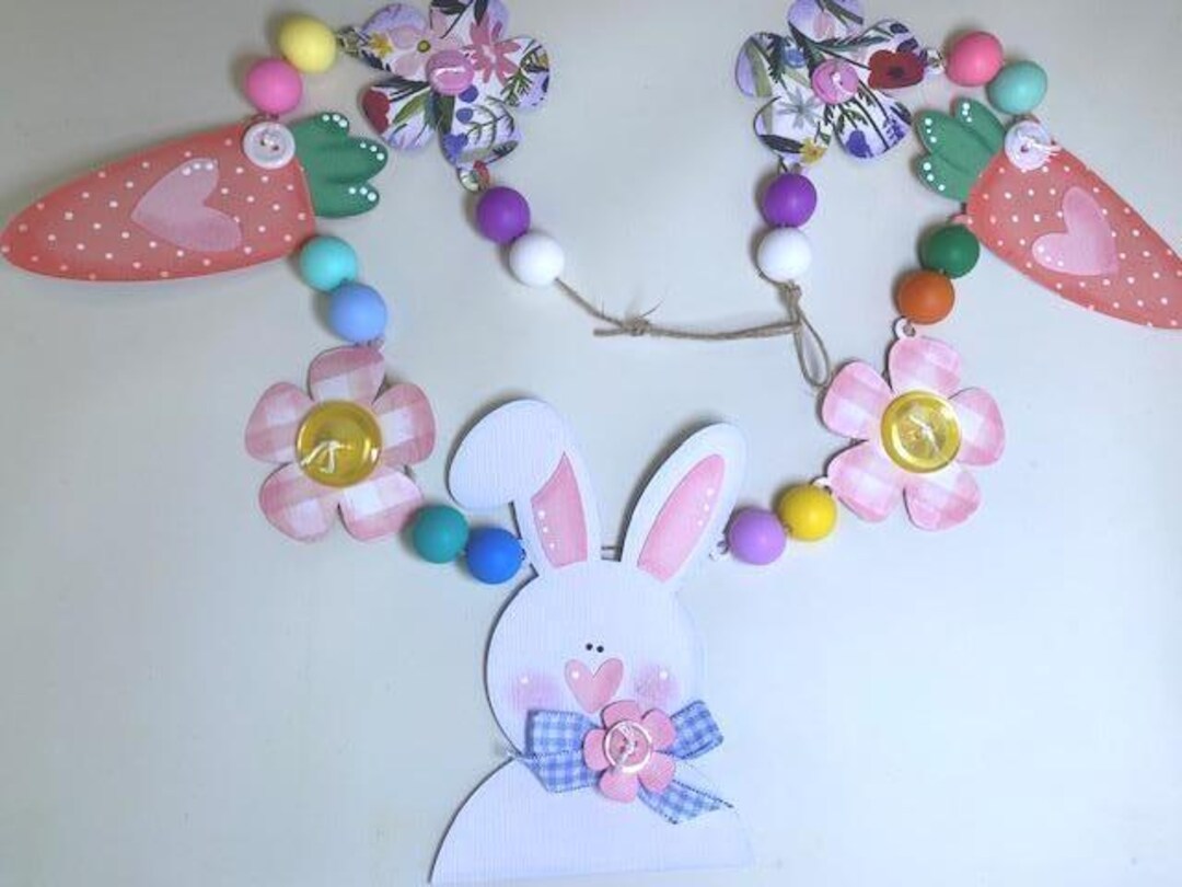 Easter Spring Bunny Bunting - Etsy