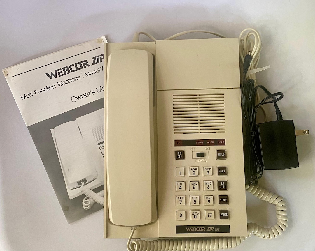 Vintage Webcor Zip Multifunction Landline Phone / 1980s / Vintage ...