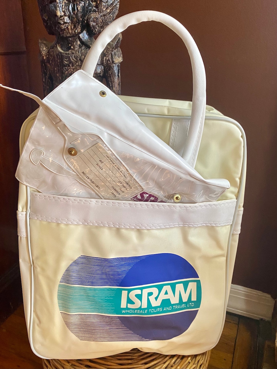 Vintage Airline Travel Bag / Isram Travel Agency / Overnight Bag ...