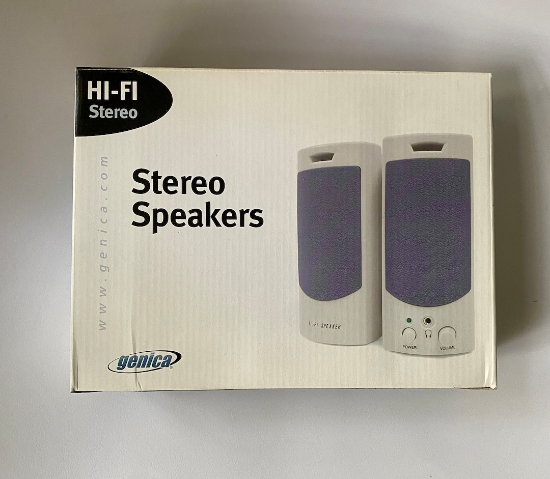 Vintage Genica Hi-fi Computer Stereo Speakers / Retro Electronics ...