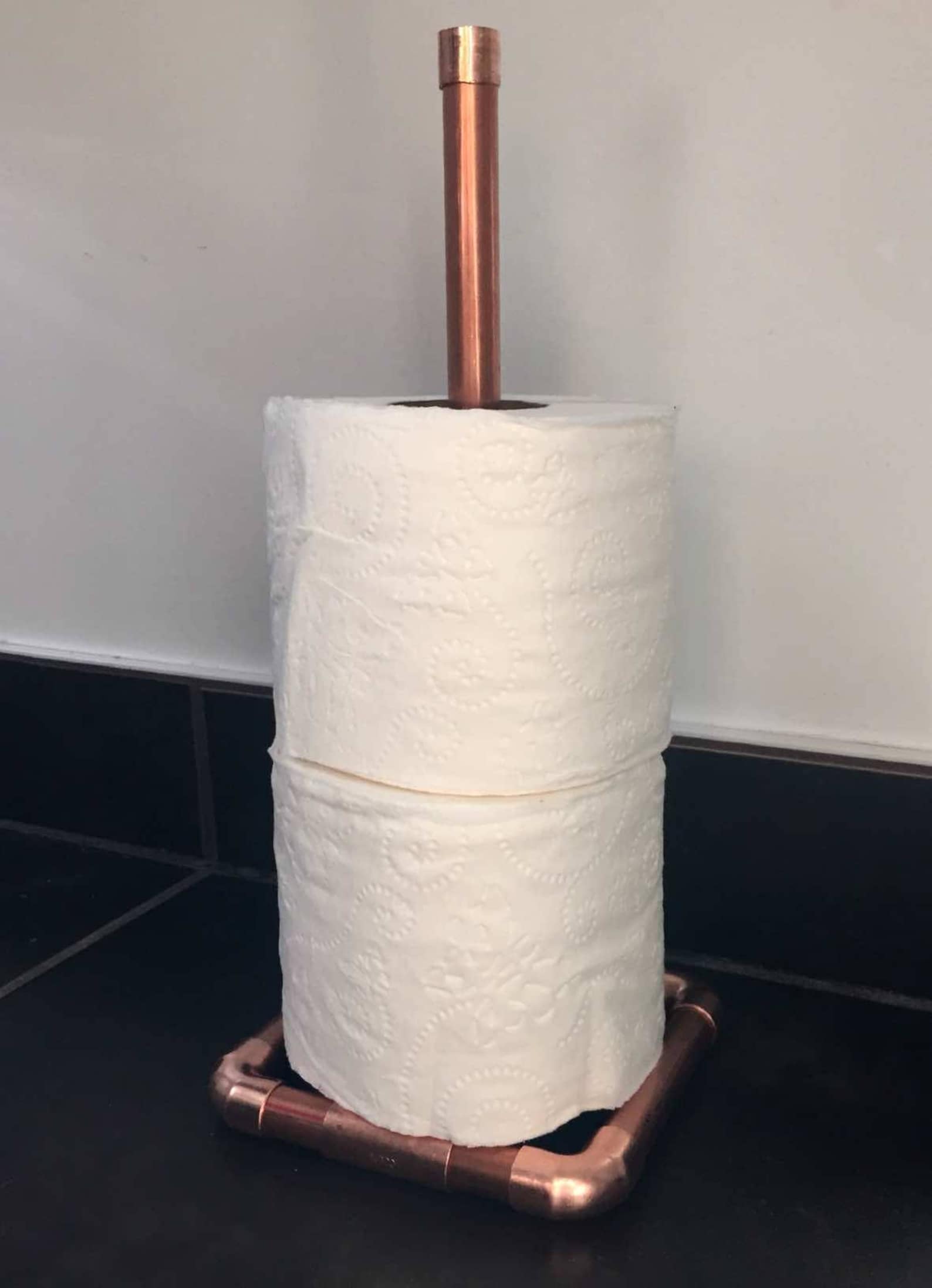 Copper Pipe Toilet Paper/paper Towel Holder Industrial Floor - Etsy