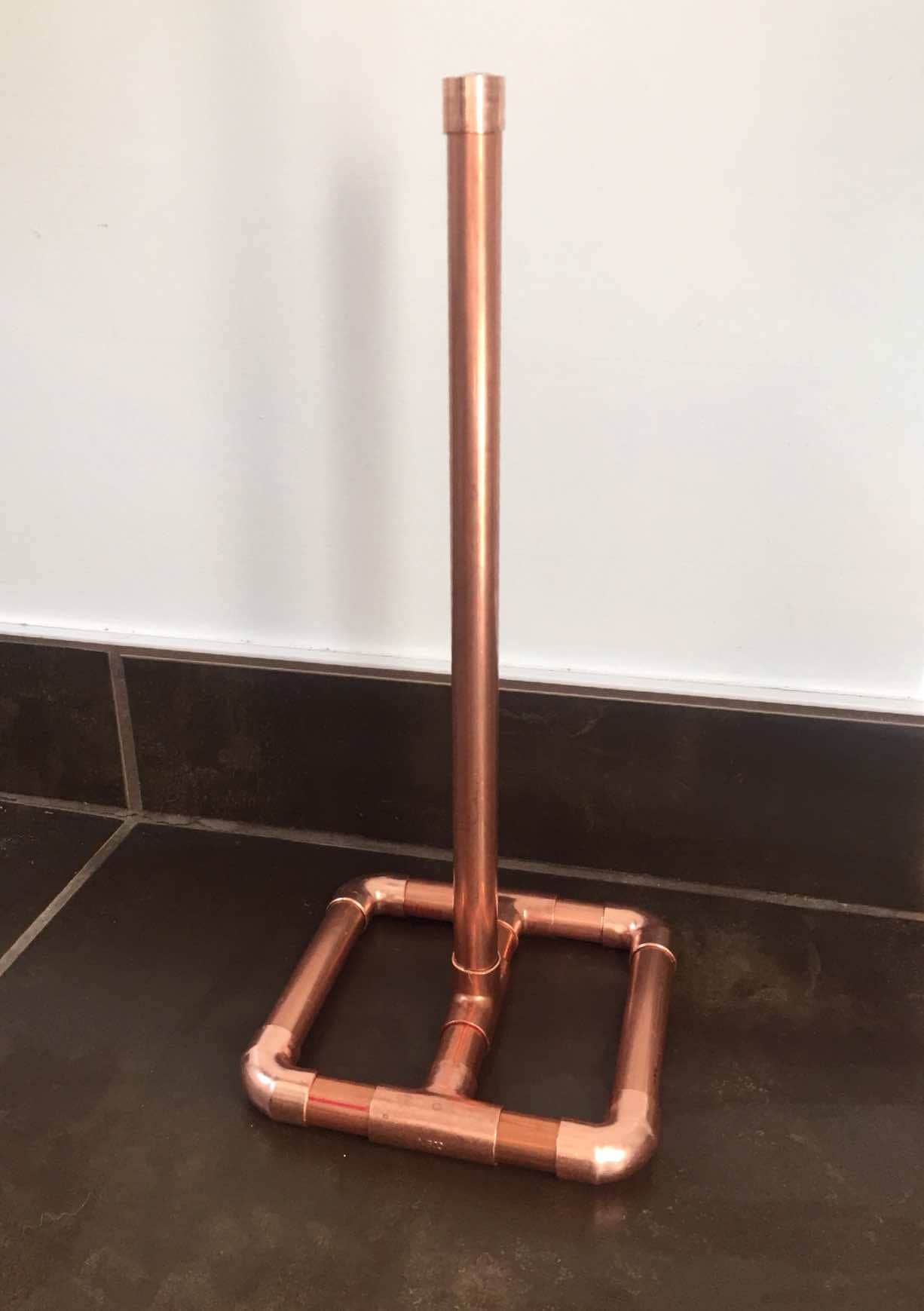 Copper Pipe Toilet Paper/paper Towel Holder Industrial Floor - Etsy
