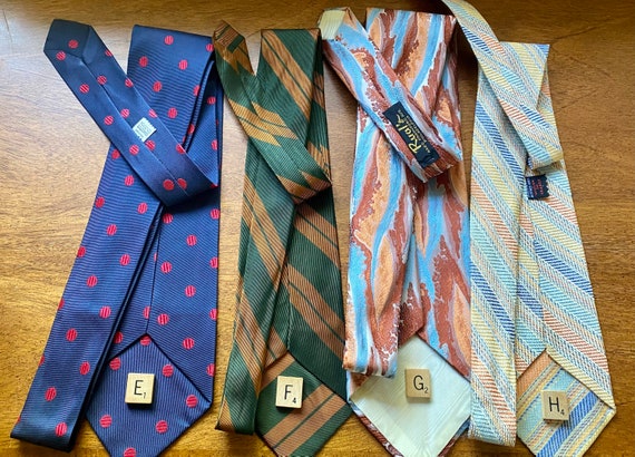 Men’s vintage ties Assorted styles 1970s and 1980s - Gem