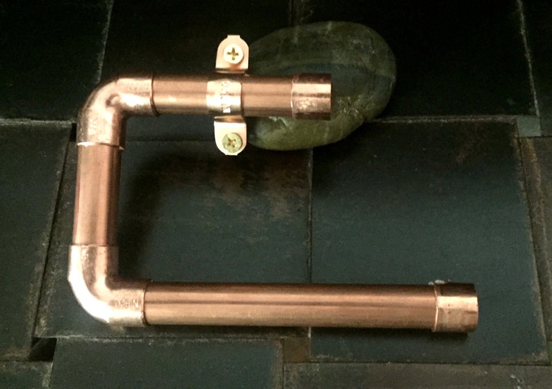 Copper Pipe Toilet Paper Holder...industrial Design...minimalist ...