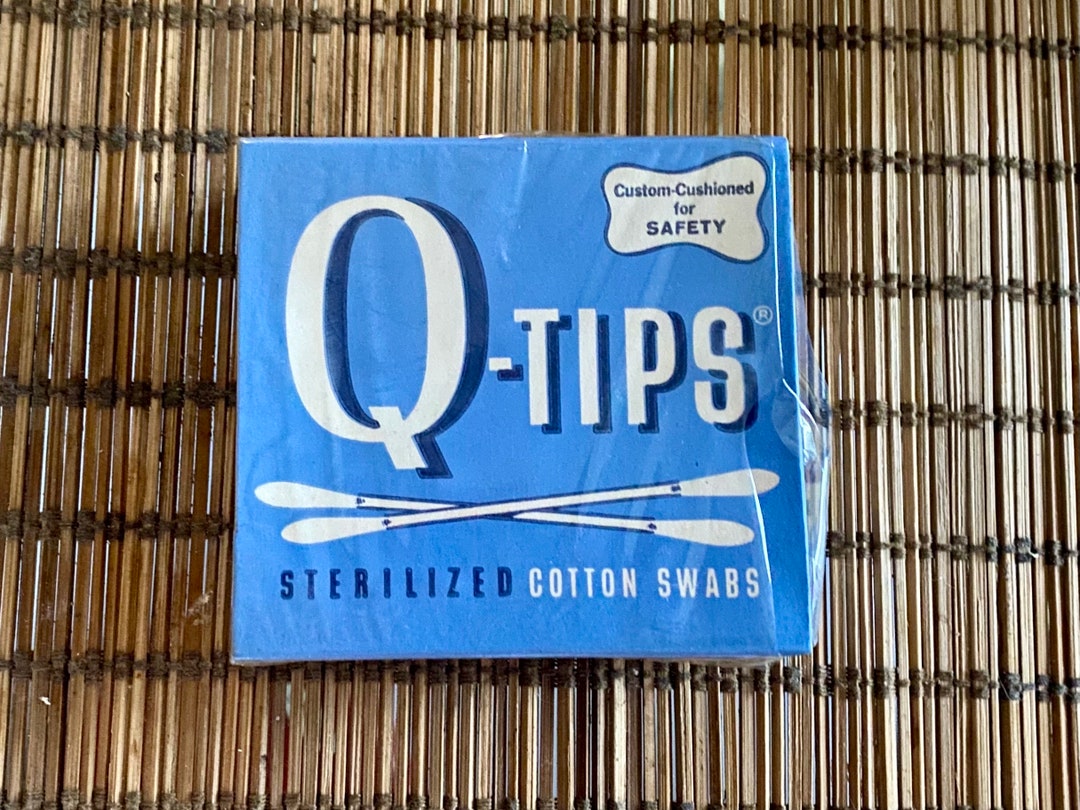 Vintage Box of Q-tips / Set Design / Film Tv Props / Vintage Bath ...