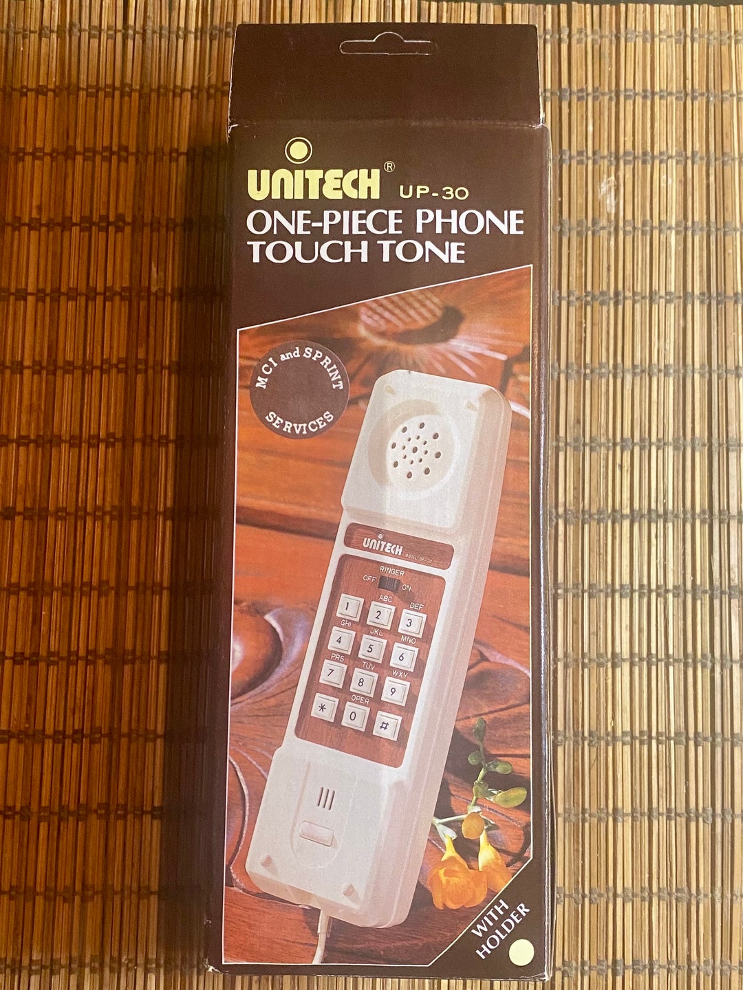 Vintage 1980s Unitech One Piece Touch Tone Telephone / Corded Phone ...