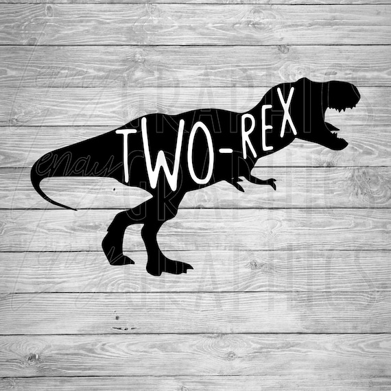 Two-rex Dino Birthday Design 2nd Birthday Dinosaur | Etsy