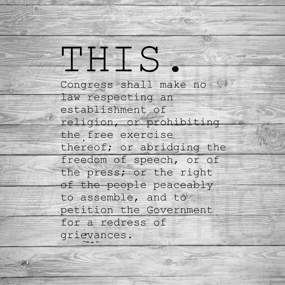 The First Amendment | Freedom of Speech | Digital Download | SVG ...