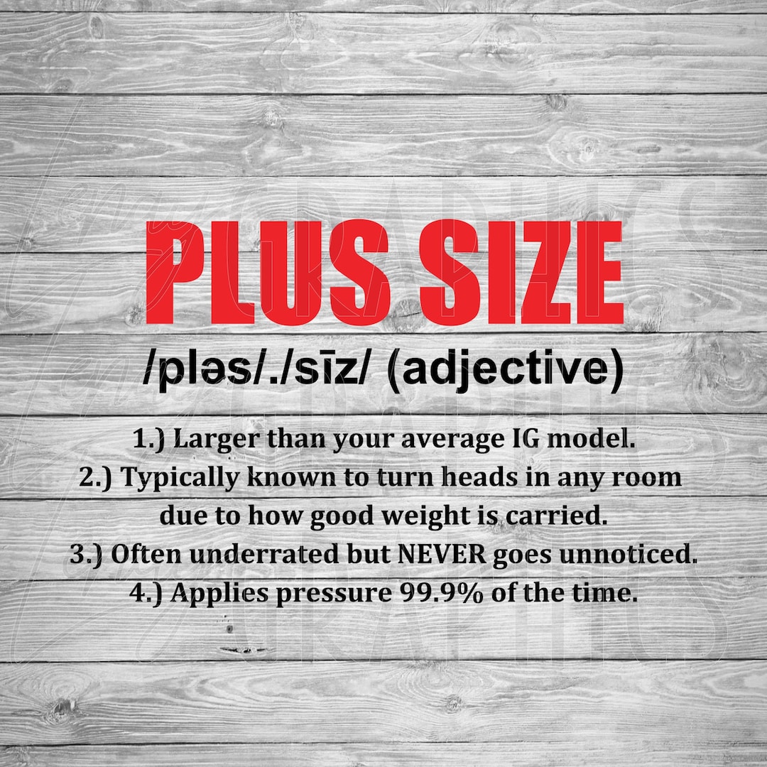 Plus Size Definition | SVG PNG | Digital Download - Etsy