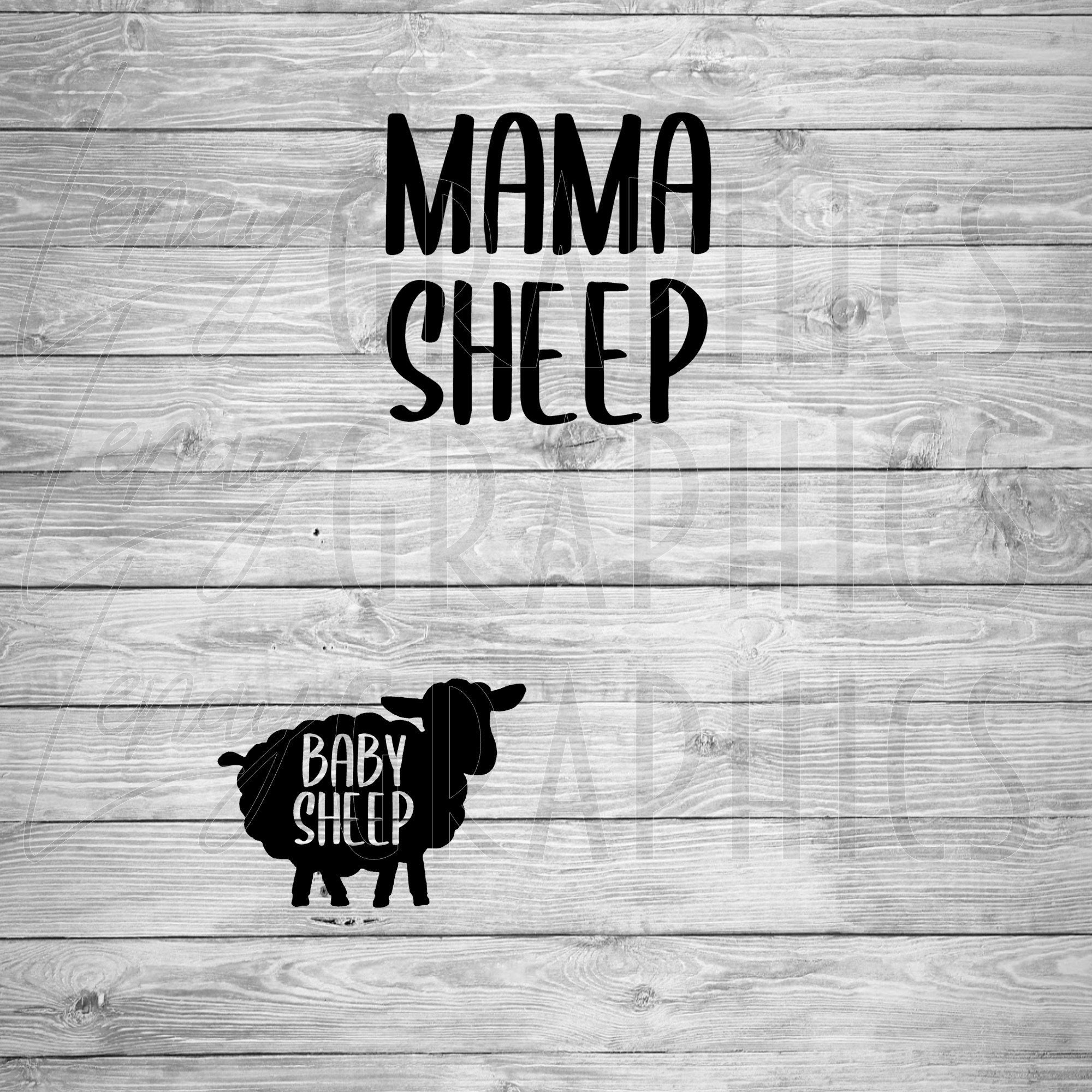 Mama Sheep Baby Sheep Maternity Design SVG PNG Digital | Etsy