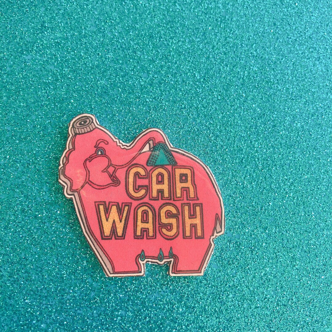 Seattle Elephant Car Wash Pin, Sticker, Magnet, Earrings or Necklace ...