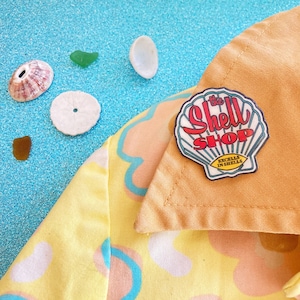 Vintage Shell Shop Sign Pin, Magnet, Earrings, Necklace or Bobby Pin as ...