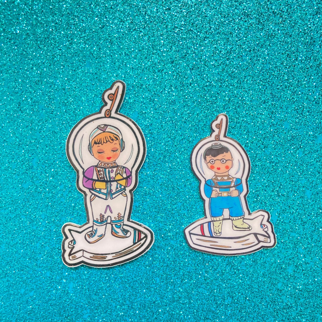 Vintage Astro-orbiter Astronaut Boy or Girl Figurine Pin, Magnet ...