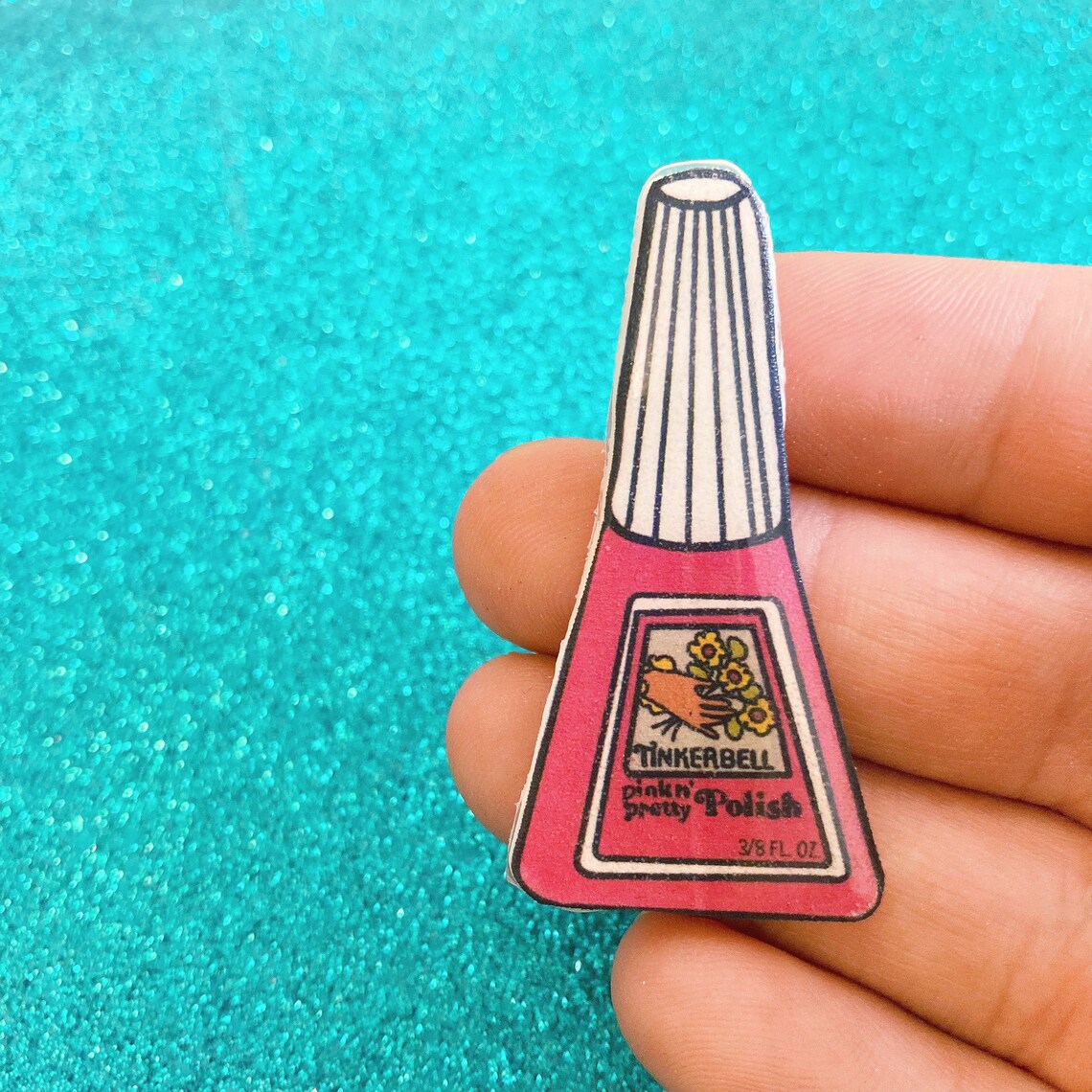 Retro Tinker Bell Nail Polish Bottle Pin Magnet Necklace - Etsy