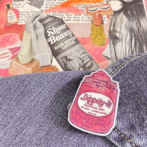 Vintage Dippity-do Setting Gel Pin, Magnet, Necklace,earrings or ...