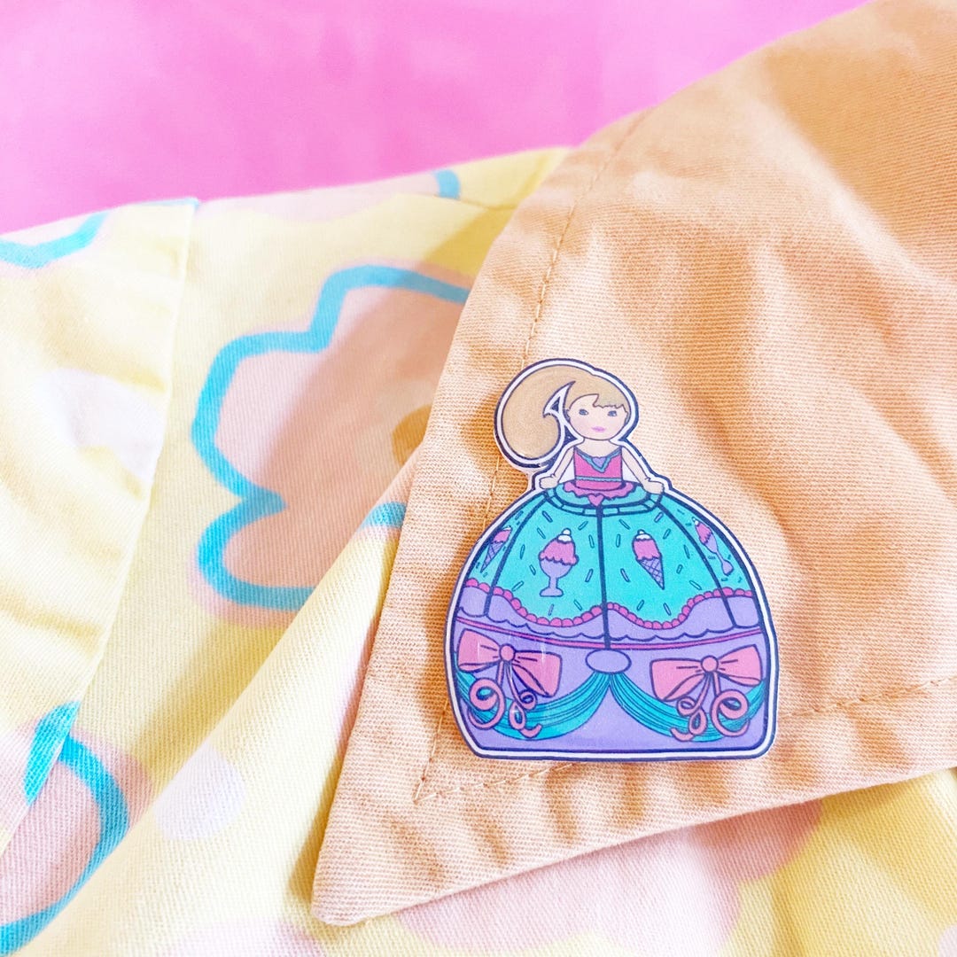 1990s 2000s Y2K Miss Party Surprise Ice Cream Party Doll Pin, Magnet ...