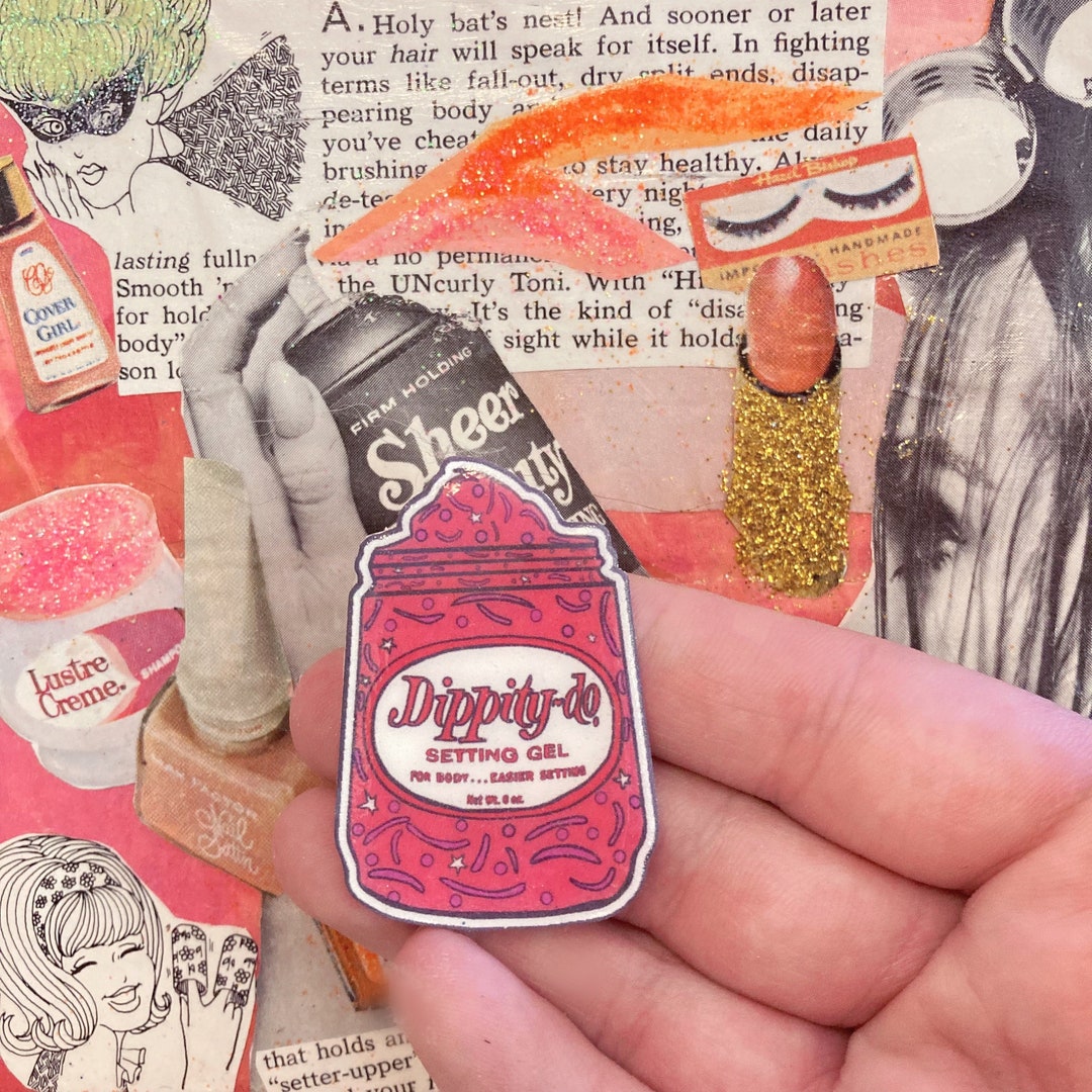 Vintage Dippity-do Setting Gel Pin, Magnet, Necklace,earrings or ...