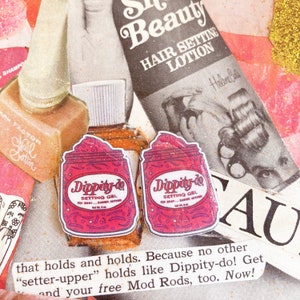 Vintage Dippity-do Setting Gel Pin, Magnet, Necklace,earrings or ...