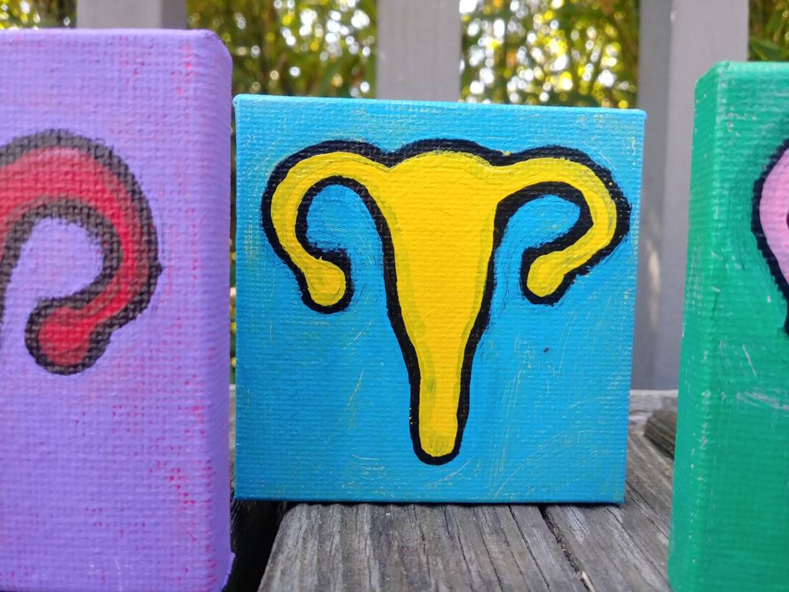Feminist Art Uterus Painting Colorful Acrylic Feminism - Etsy