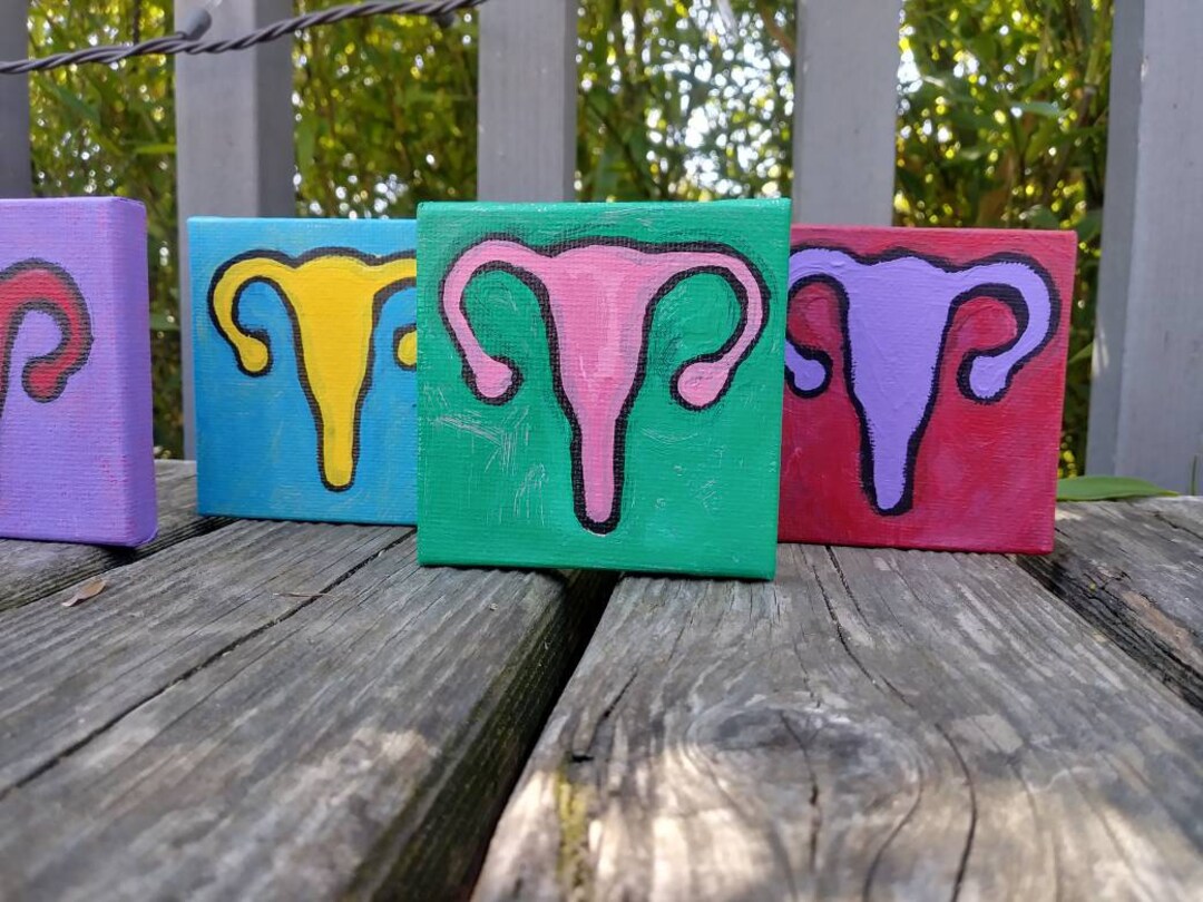 Feminist Art Uterus Painting Colorful Acrylic Feminism - Etsy