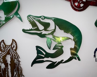 Metal Northern Pike Art - Etsy