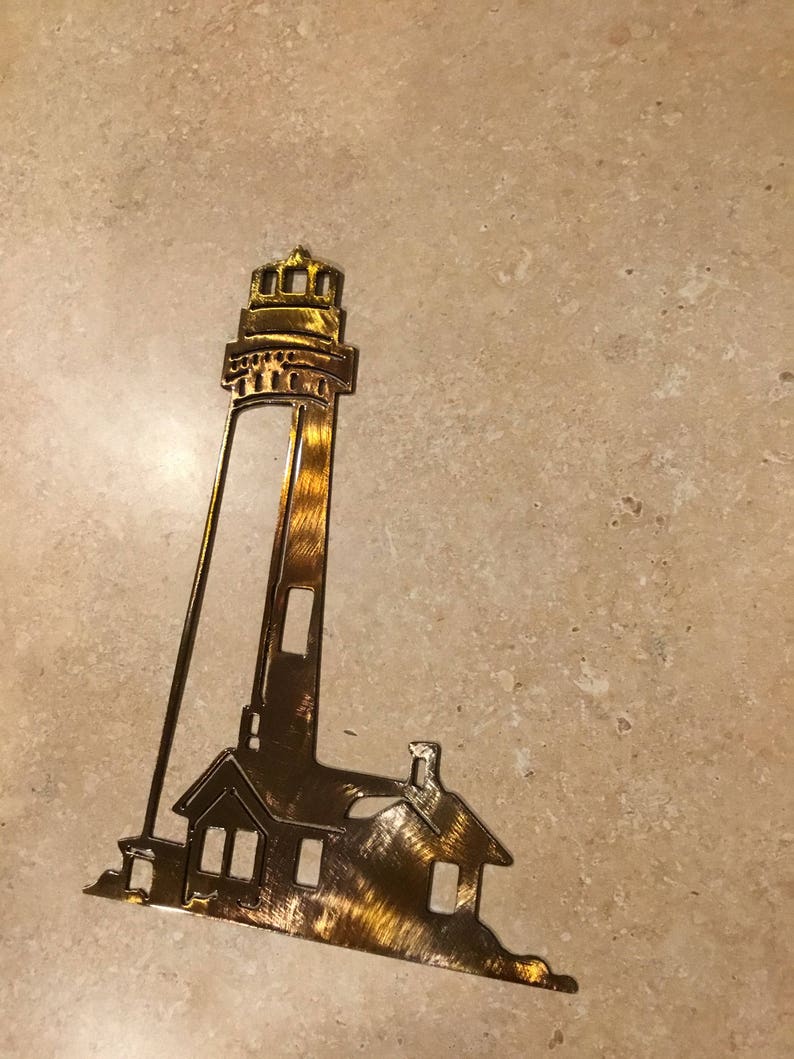 Plasma Cut Kandy Painted Lighthouse Style 3 Metal Mancave Garage Wall ...