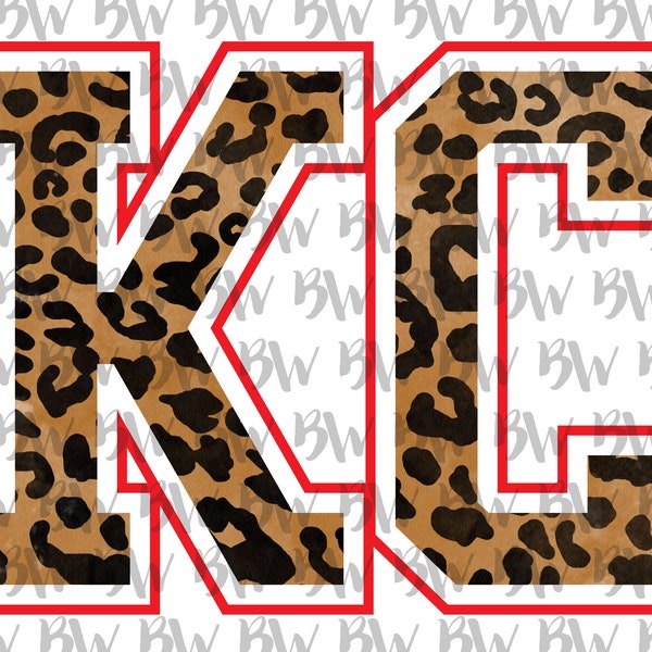 Kc Chiefs Leopard Png - Etsy
