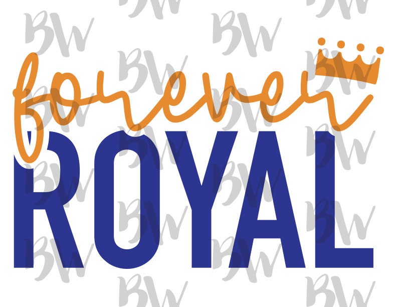 Kansas City Royals Crown Blue and Yellow PNG Digital - Etsy