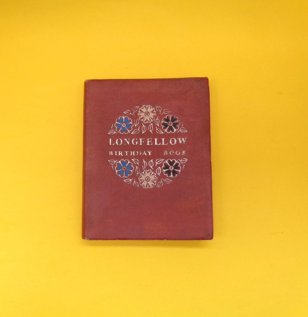 Vintage 1950s Longfellow Birthday Book - Some Handwritten Entries - Etsy