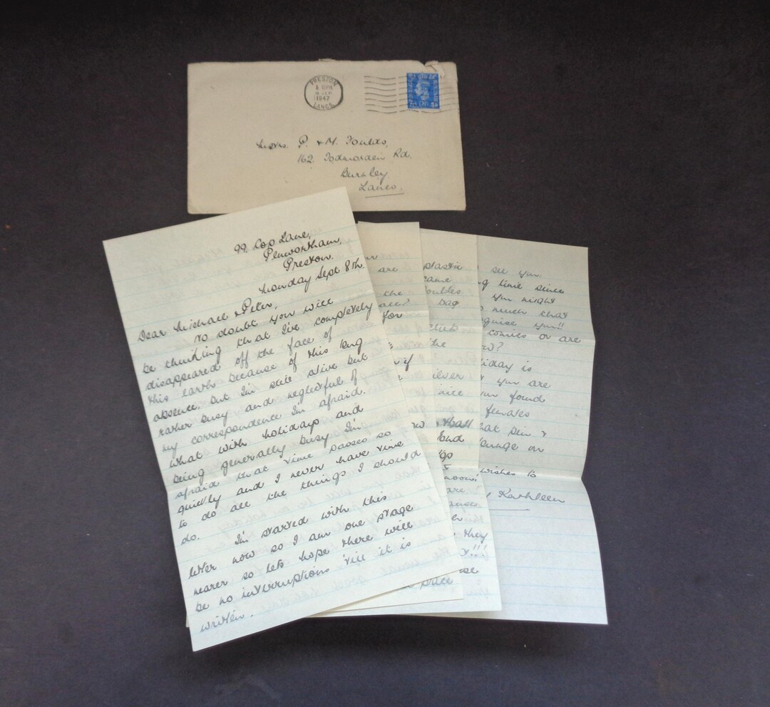 Vintage 1947 Handwritten Personal Letter - Etsy