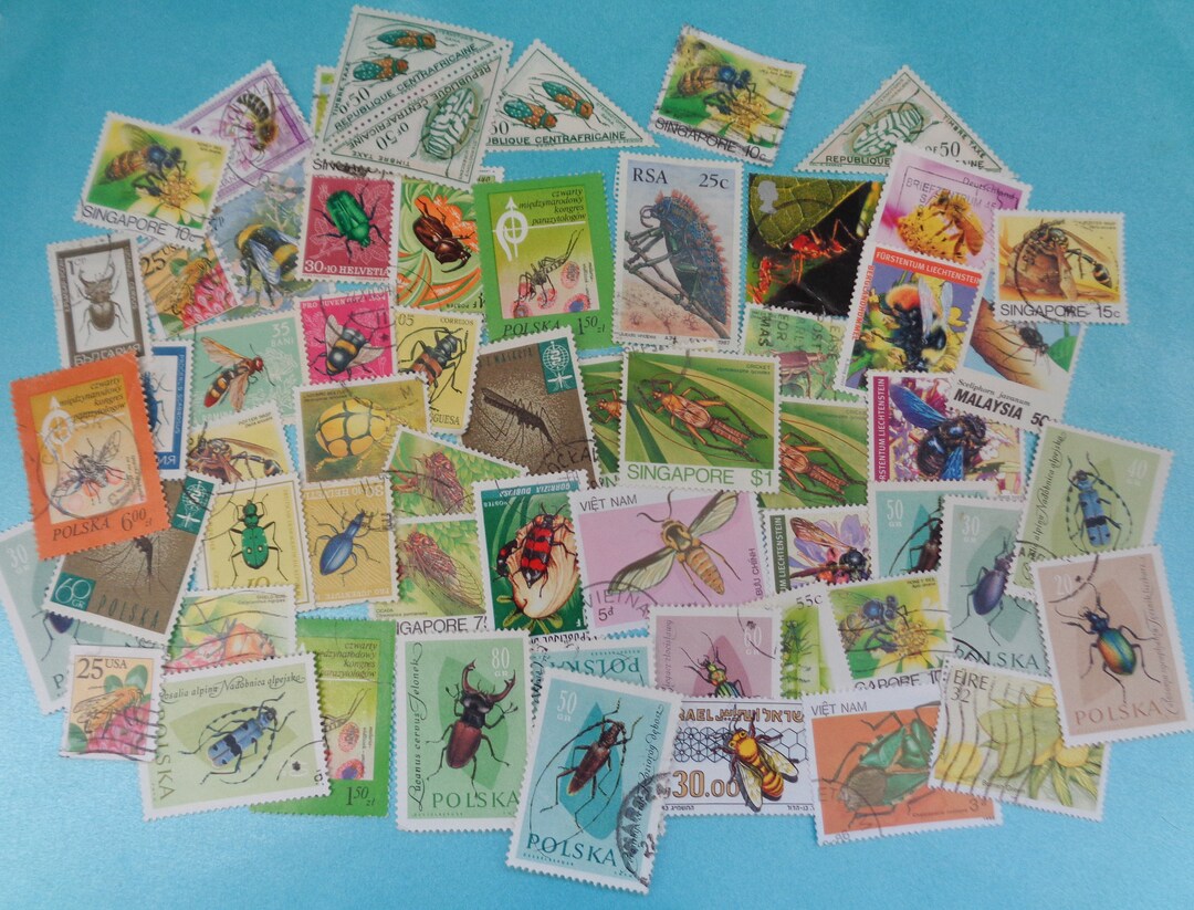 25 X Insects Thematic Used Worldwide Postage Stamps - Etsy