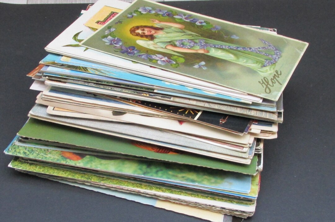 Random Pack of 10 Antique & Vintage Postcards - Great for Crafts/junk ...