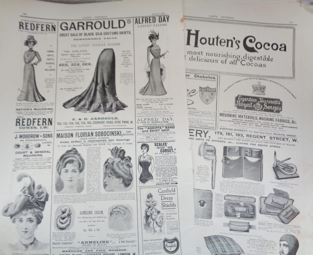 Collection of Original Antique 1901 Magazine Full Page Adverts - Etsy